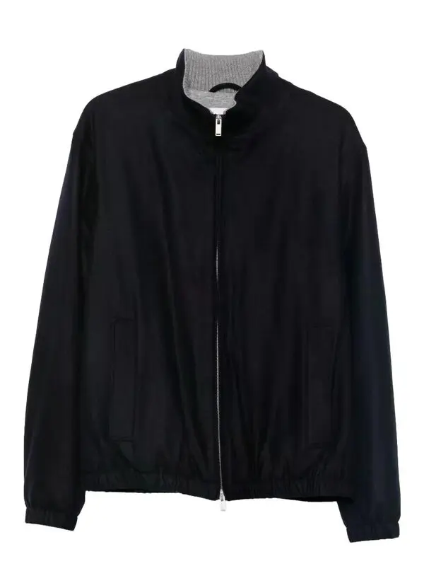 LARDINI Zip-up Bomber Jacket - Blue