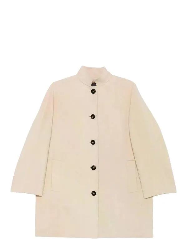ROSSO 35 High-neck Button-up Coat - Neutrals