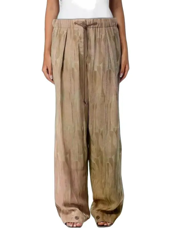Emporio Armani Oval Jacquard Trousers - Brown