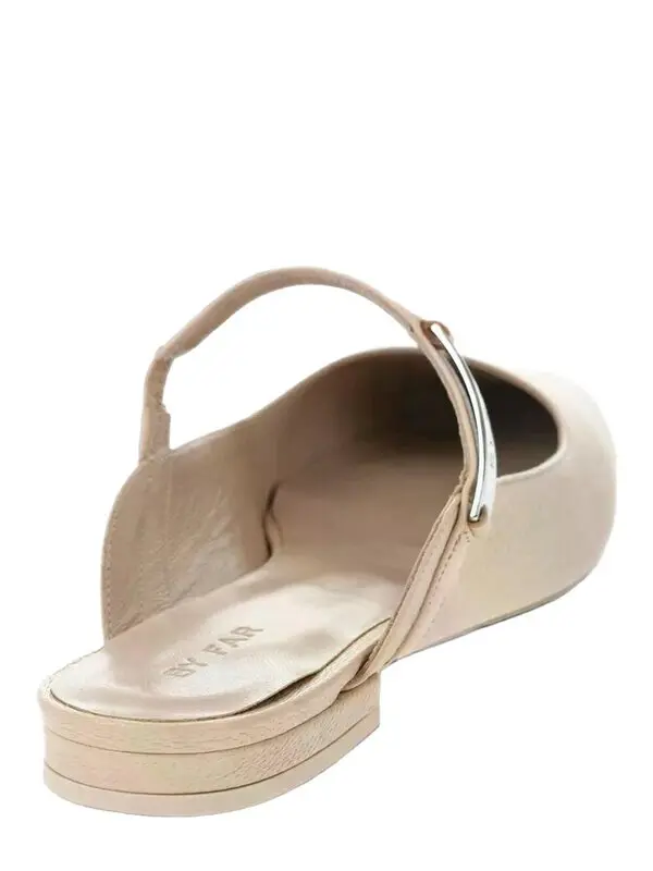 By Far Etta Logo-plaque Mules - Neutrals