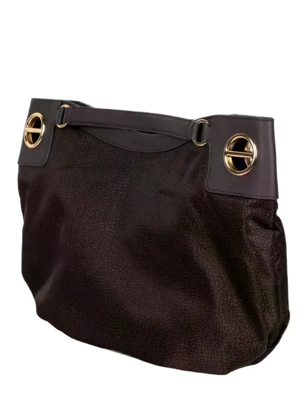 Borbonese Mini London Leather-trim Clutch Bag - Brown