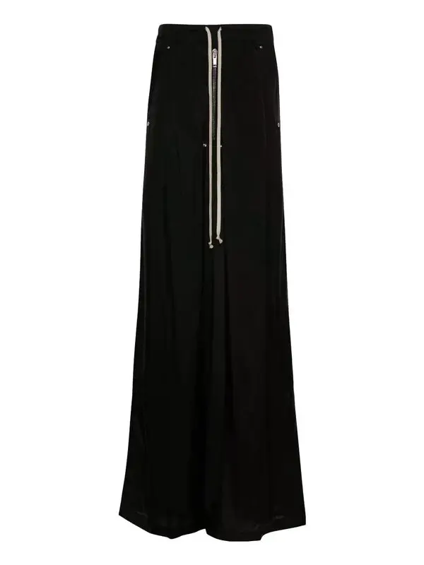 Rick Owens Bela Satin Wide-leg Trousers - Black
