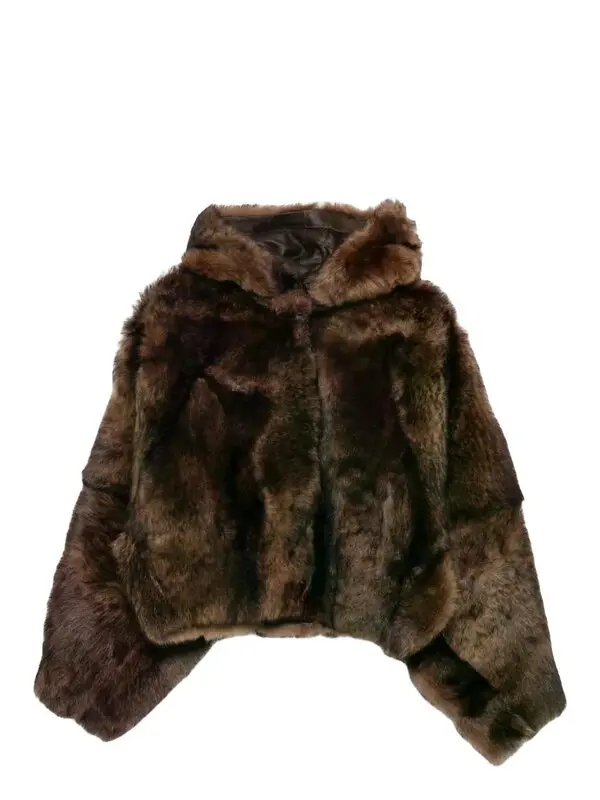 UTZON Reversible Hooded Jacket - Brown