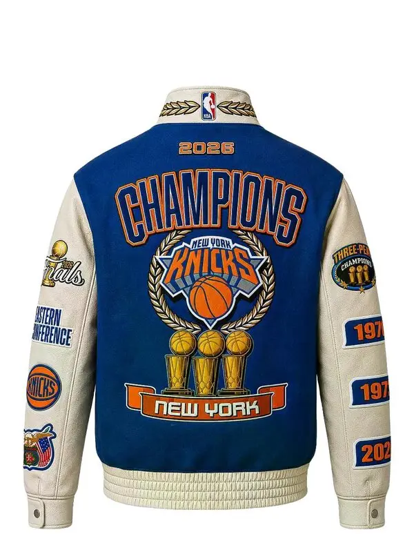 JEFF HAMILTON New York Knicks 2026 Nba Bomber Jacket - Blue