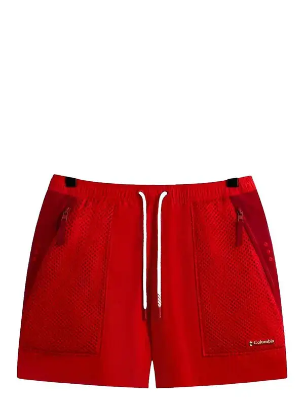 Kith X Columbia Wind Mesh-panelled Drawstring Track Shorts - Red