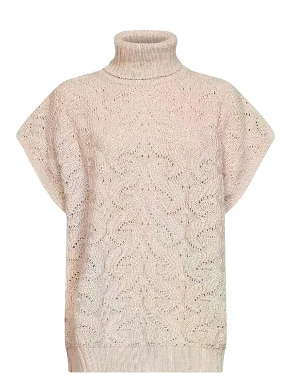 Etro Paisley-stitch Openwork Sweater - Neutrals