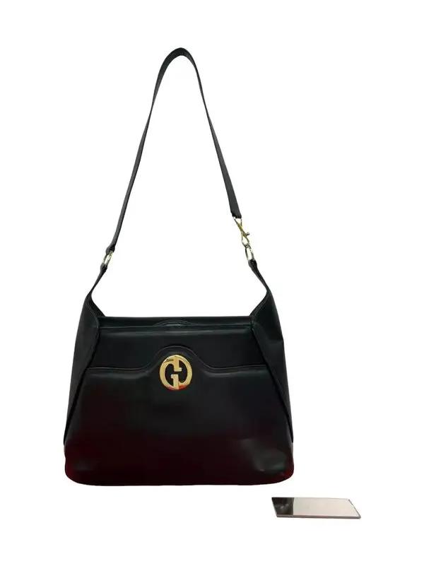 Gucci 2000-2015 Leather 1973 Shoulder Bag - Black