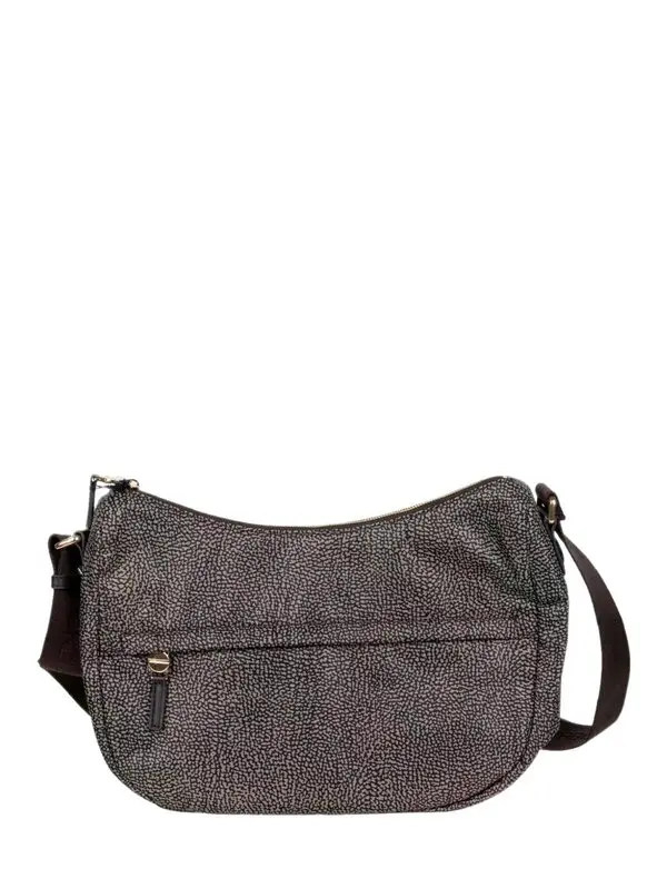 Borbonese B-club Op-print Zip-fastening Shoulder Bag - Grey