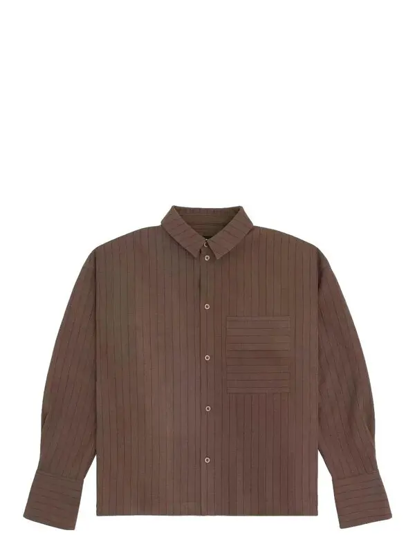 WRSTBHVR Vertical Stripe Blouse - Brown