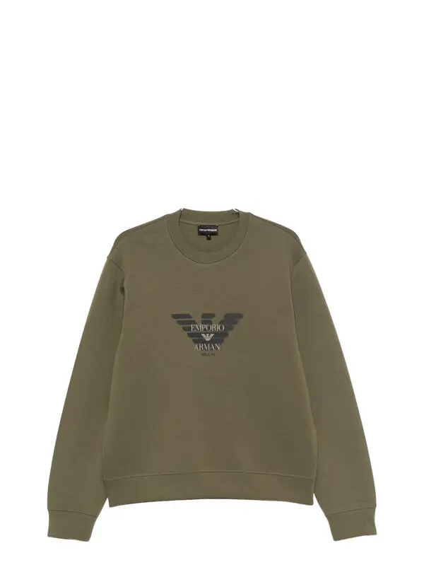 Emporio Armani Logo Cotton Sweatshirt - Green