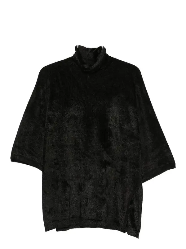 SEMICOUTURE Genesis Turtle-neck Sweater - Black