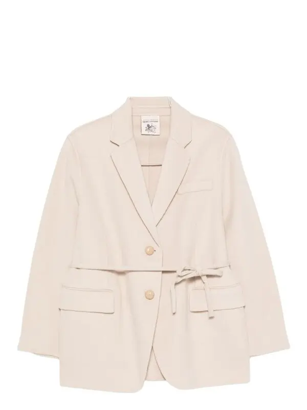 SEMICOUTURE Corine Wool Single-breasted Jacket - Beige