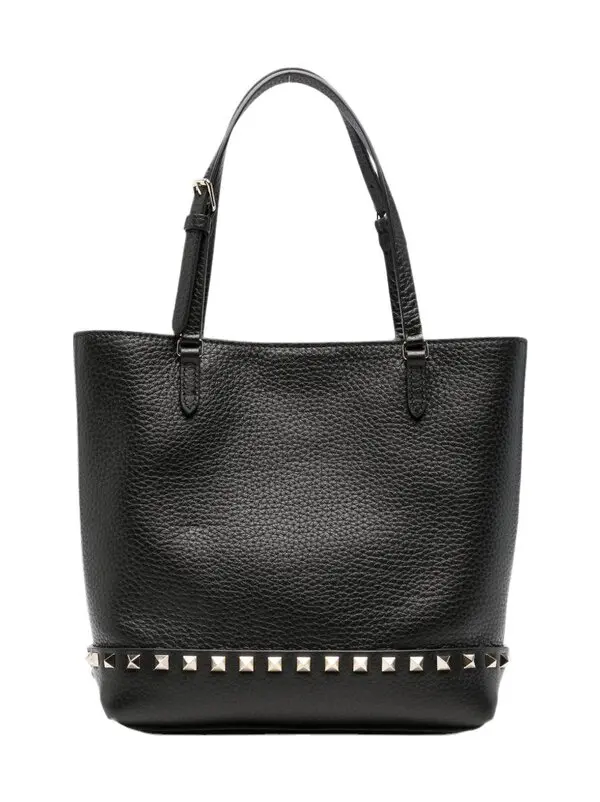 Valentino Garavani Rockstud Small Leather Tote - Black