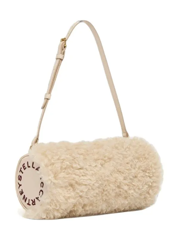 Stella McCartney Stella Logo Shearling Pouch - Beige