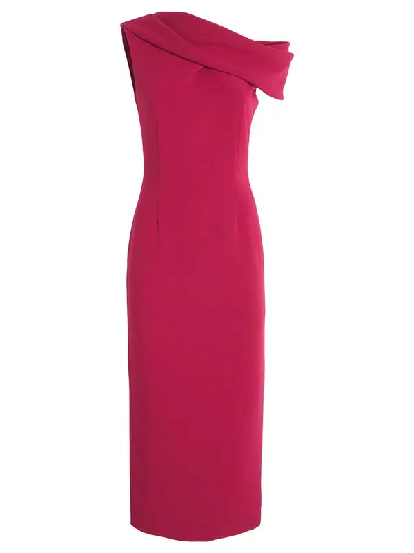 Roland Mouret Asymmetric Midi Dress - Pink