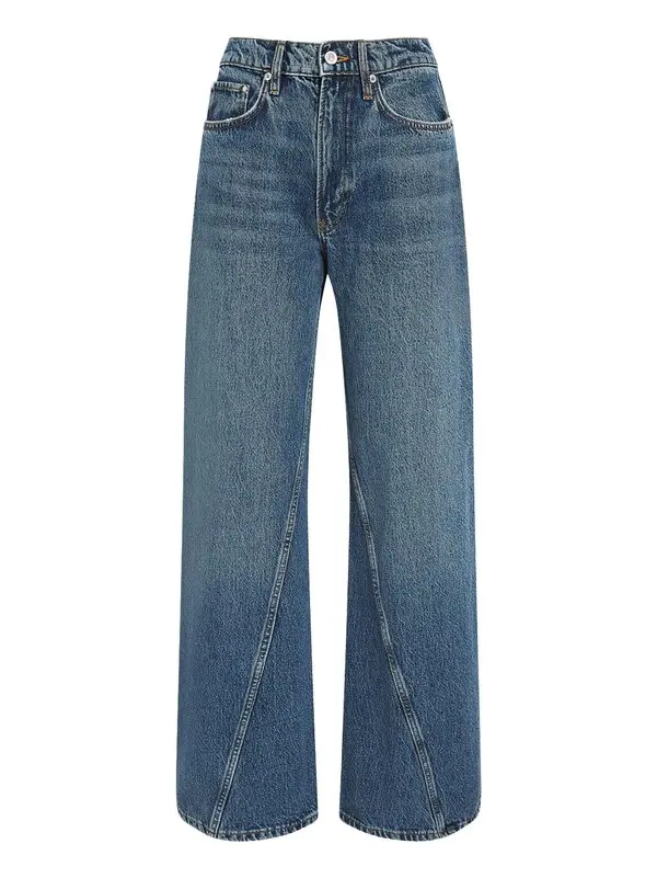 ANINE BING Twisted-seam Brie Jeans - Blue
