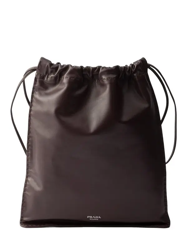 Prada Nappa Leather Wish Pouch - Brown