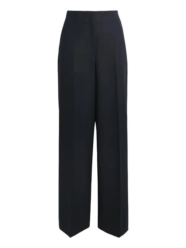 Lafayette 148 New York Thames Linen Wide-leg Trousers - Black