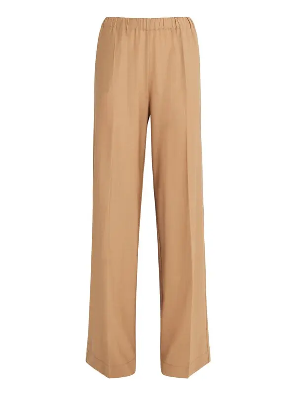 Fabiana Filippi Wool-blend Wide-leg Trousers - Brown