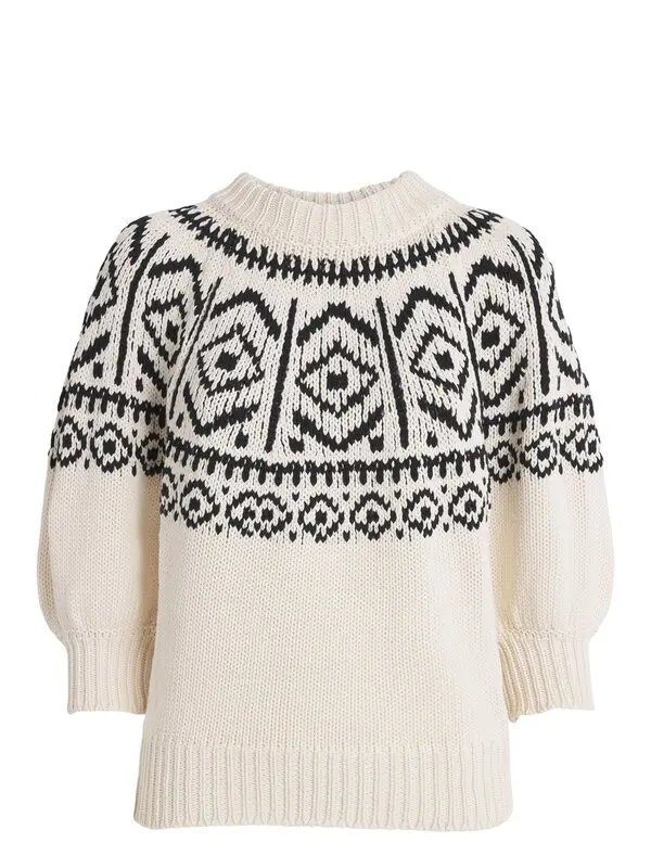 Altuzarra Geometric Jacquard Knit Sweater - Ivory