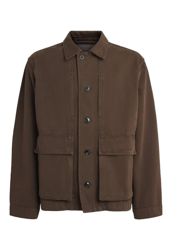 LEMAIRE Broken Twill Boxy Jacket - Brown