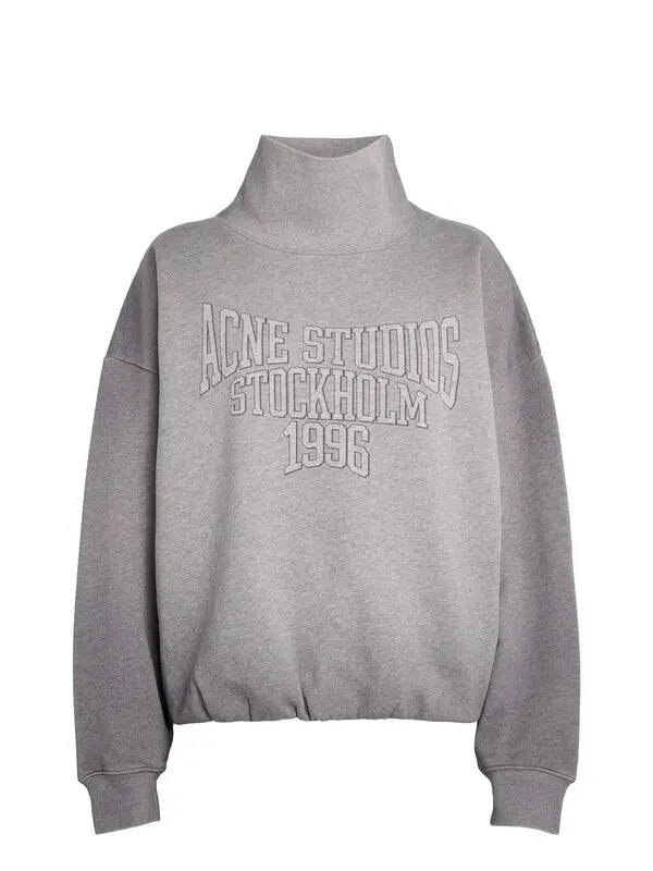 Acne Studios Cotton Logo Sweatshirt - Grey