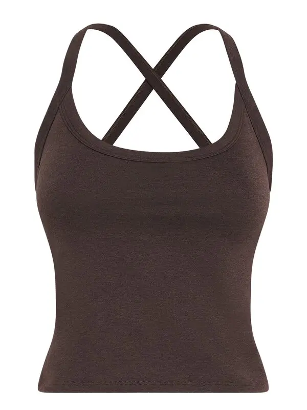 Vuori Halo Cross Back Tank Top - Brown