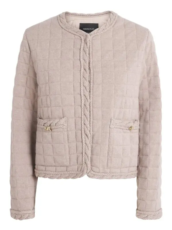 Fabiana Filippi Wool-silk-cashmere Quilted Jacket - Beige