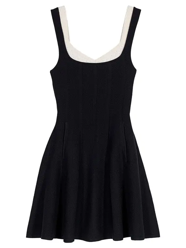 Maje Layered Mini Dress - Black