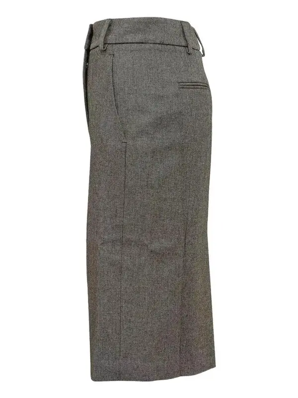Andamane Xania Belt-loops Midi Skirt - Grey