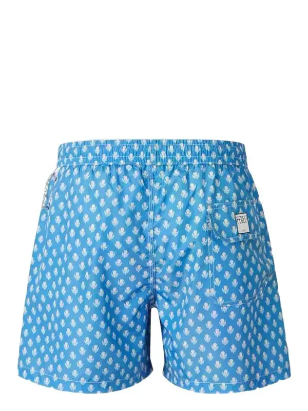Fedeli Madeira Octopus-print Drawstring Swimsuit - Blue