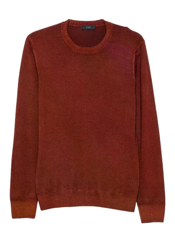 FAY Round-neck Sweater - Red