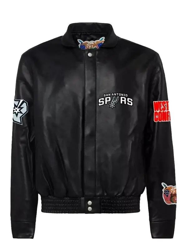 JEFF HAMILTON San Antonio Spurs Leather Jacket - Black
