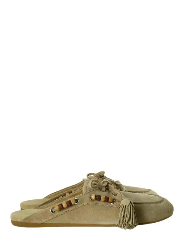 Miu Miu Bead-embellished Tassel-detail Mules - Neutrals