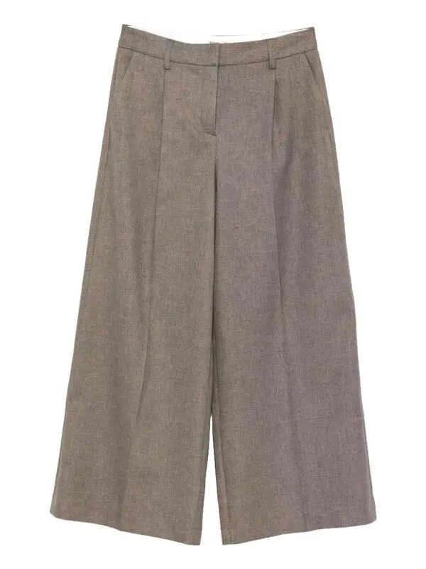 MAISON123 Wide-leg Tailored Trousers - Brown