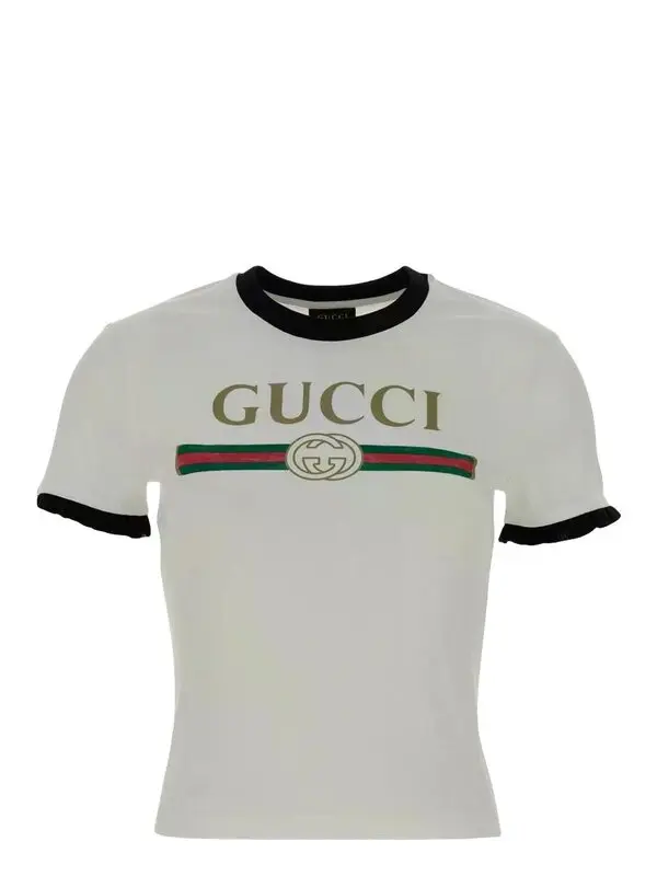 Gucci Cotton Jersey T-shirt With Print - White