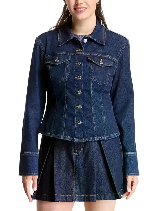 Calvin Klein Sculpt Trucker Shirt - Blue