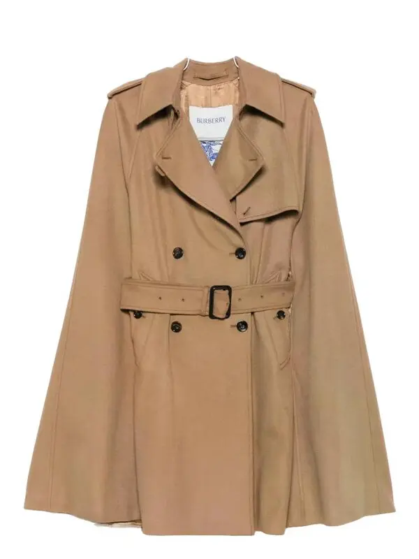 Burberry Belted Cape - Neutrals