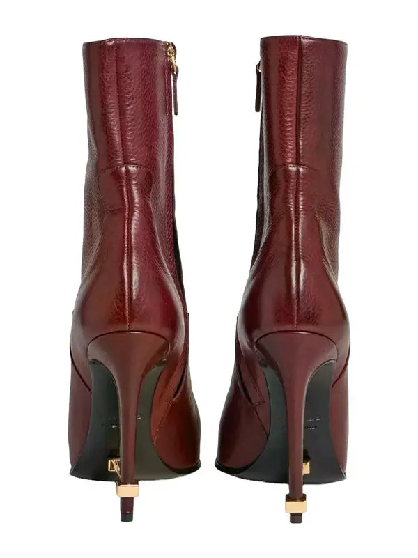 Dsquared2 Metal-bar Heeled Ankle Boots - Red
