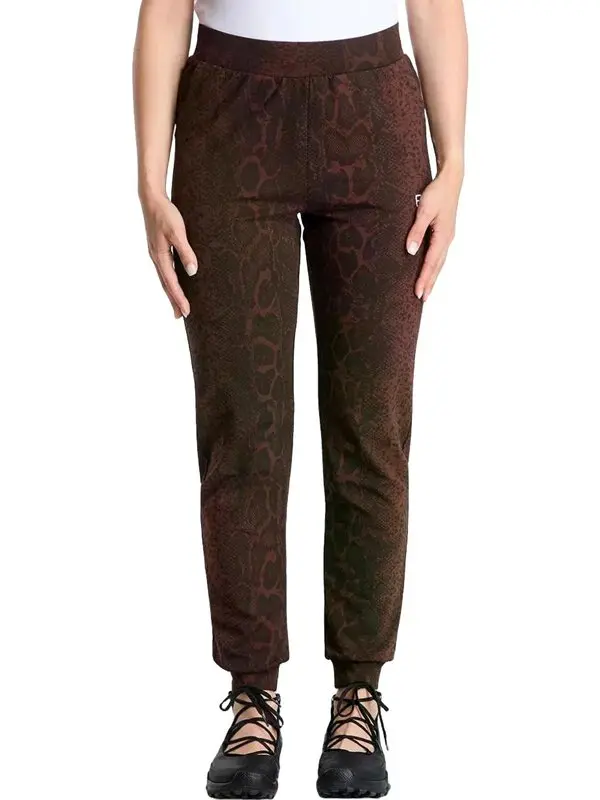 EA7 Snake Print Track Pants - Brown
