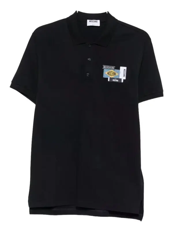 Moschino Logo-patch Polo Shirt - Blue