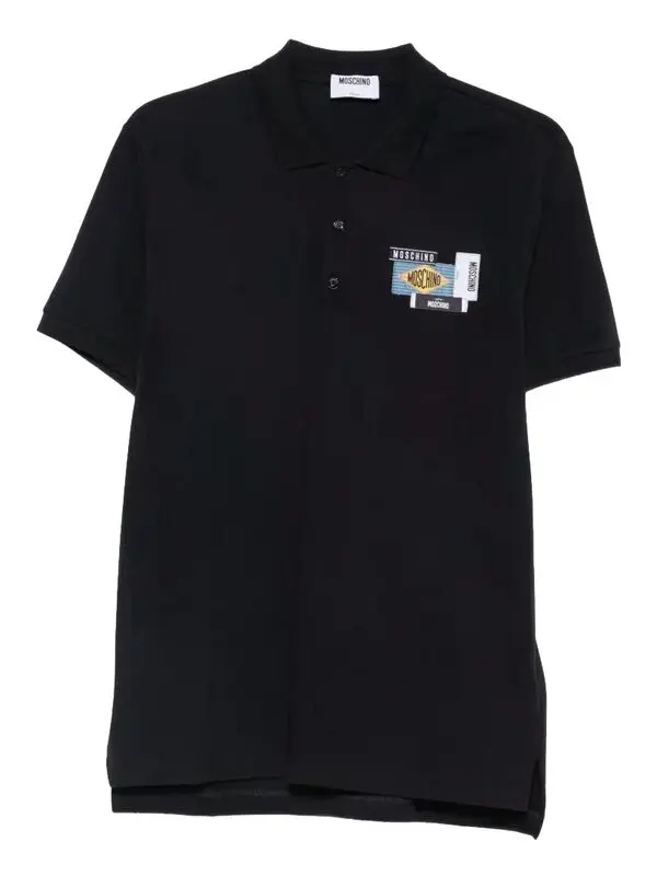 Moschino Logo-patch Polo Shirt - Blue