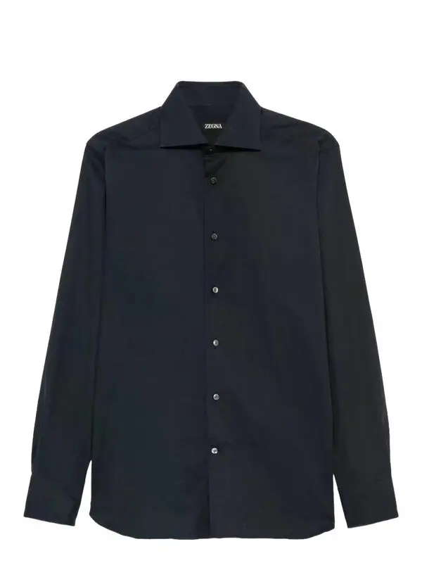 Zegna Long-sleeve Button-down Shirt - Blue