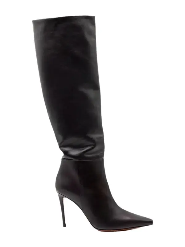 Roberto Festa Leather Knee-high Stiletto Boots - Black