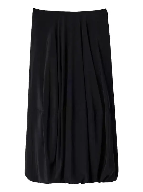 LEMAIRE Balloon Skirt In Silk Crepe De Chine - Black