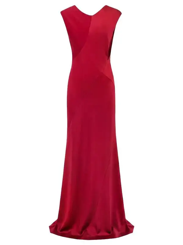 Alberta Ferretti Sleeveless Maxi Dress - Red