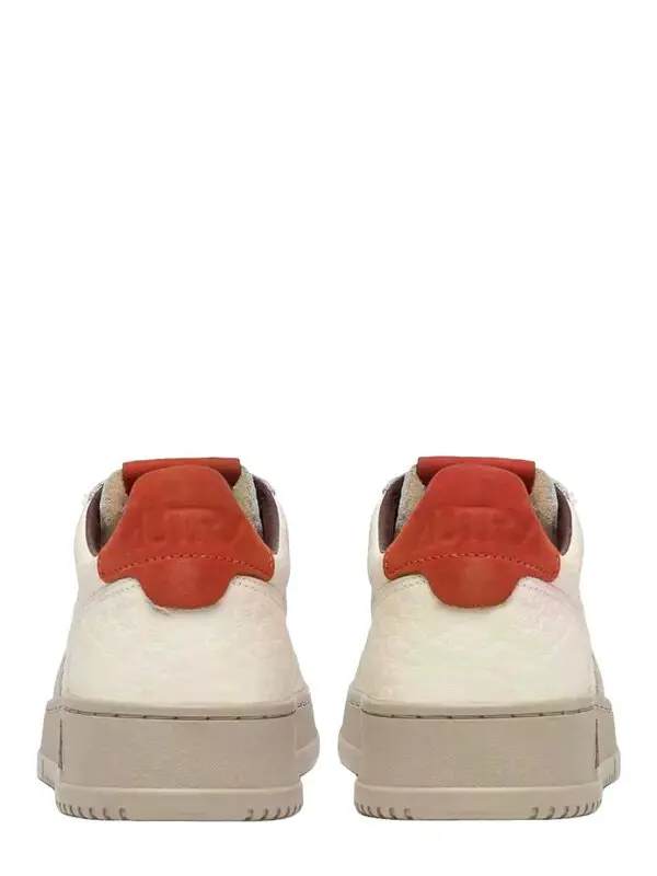 AUTRY Medalist Low Sneakers In Sand And Pumpkin Leather - Neutrals