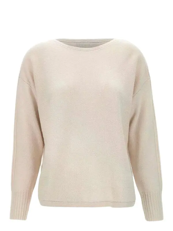 ELENA MIRÒ Ribbed Detail Wool Sweater - Neutrals