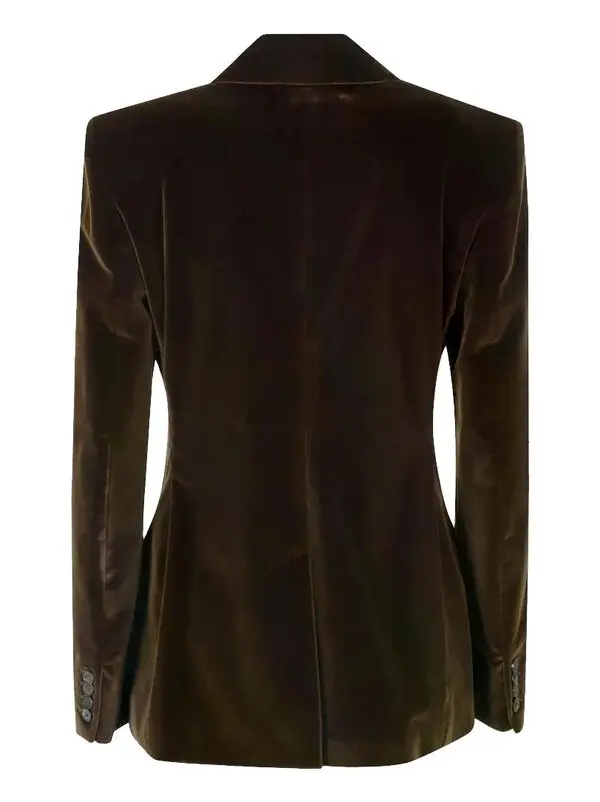 Etro Double-breasted Velvet Blazer - Brown