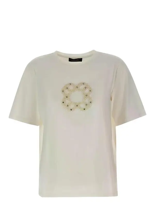 ELENA MIRÒ Rhinestone-embellished T-shirt - Neutrals
